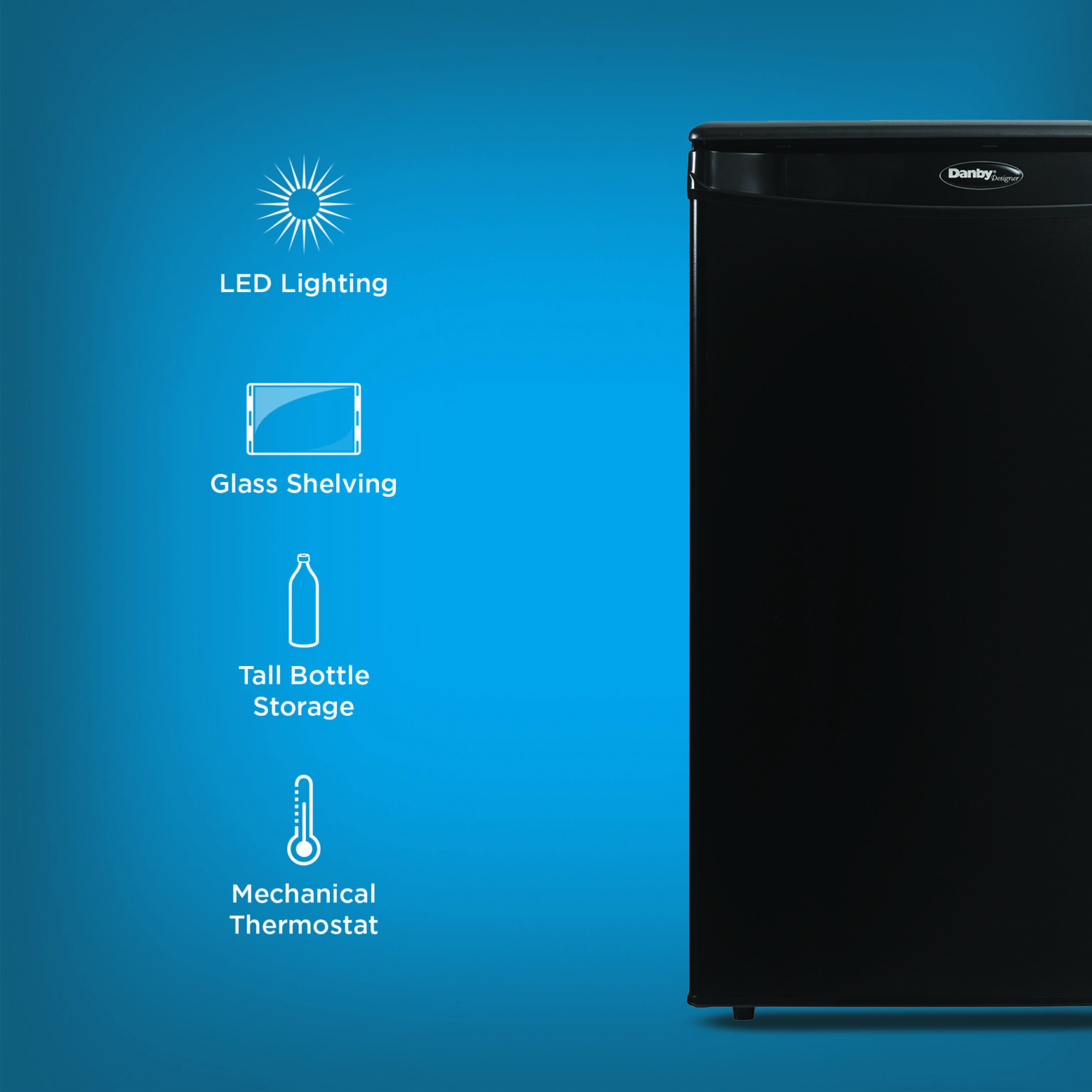 Danby 2.6 cu. ft. Compact Fridge in Black - DAR026A1BDD | Danby Canada