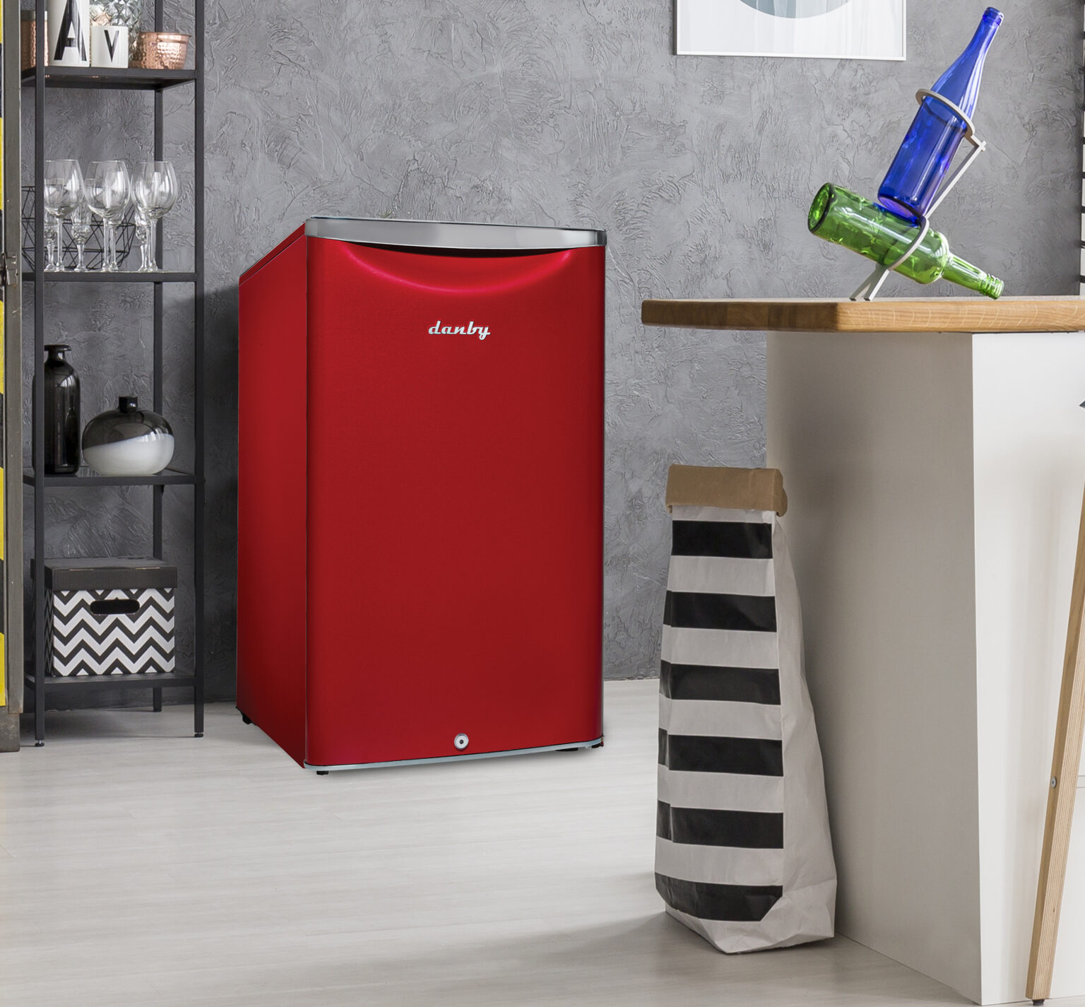 Danby 4.4 cu. ft. Contemporary Classic Compact Fridge in Metallic Red ...