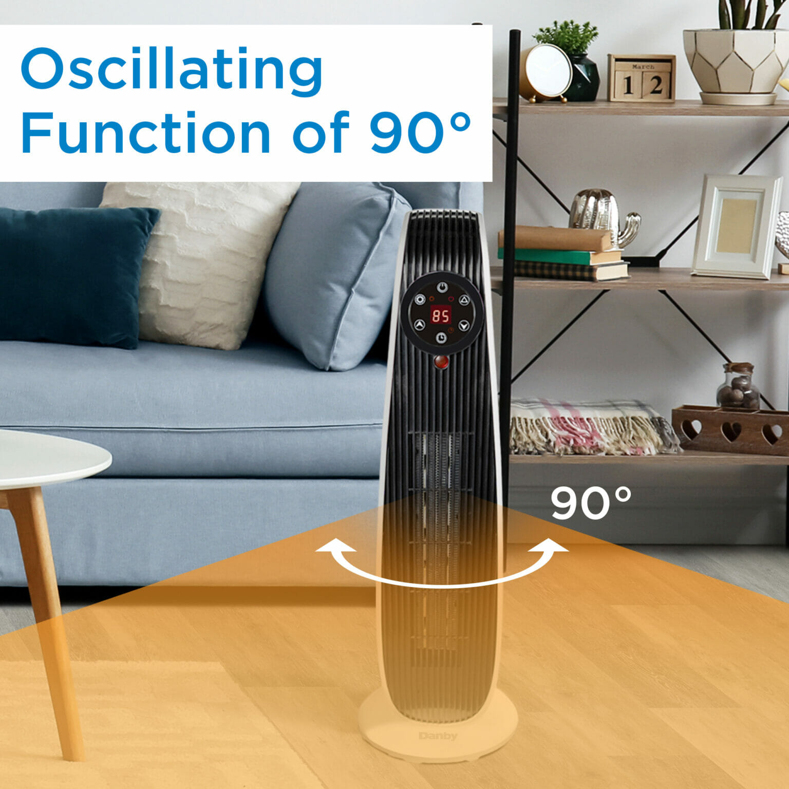 Danby 1500W Adjustable Oscillating Heater 22" in White - DBSH02213WD13 ...