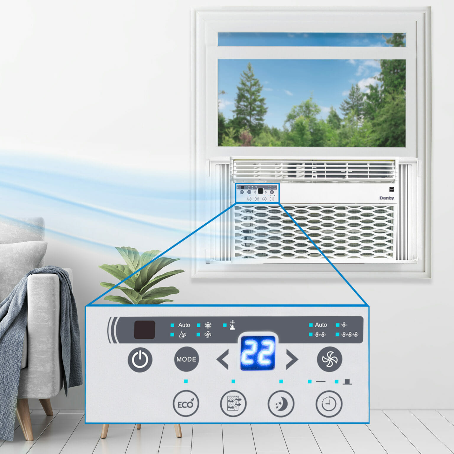 Danby 6,000 BTU Window AC in White - DAC060EB6WDB | Danby Canada