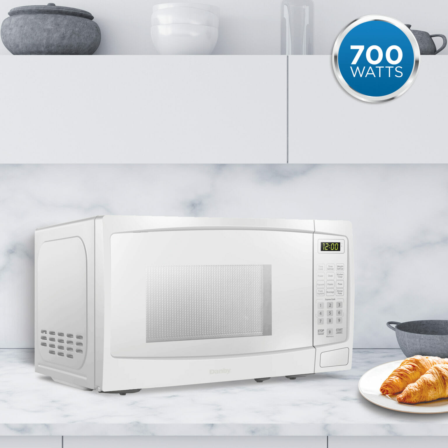 Danby 0.7 cu. ft. Countertop Microwave in White - DBMW0720BWW | Danby ...