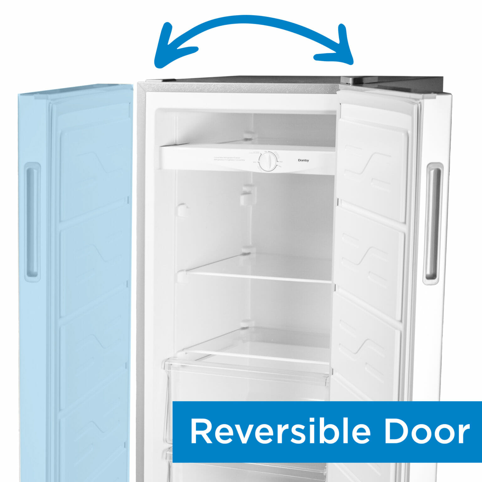 Danby 6.8 cu. ft. Convertible Upright Freezer in Stainless Steel Look ...