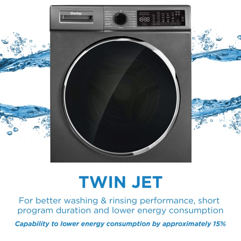 Danby 24-inch, 2.2 cu. ft. Stackable Front Load Washer with Steam in ...