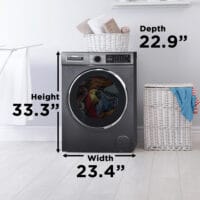 Danby 24-inch, 2.2 cu. ft. Stackable Front Load Washer with Steam in ...