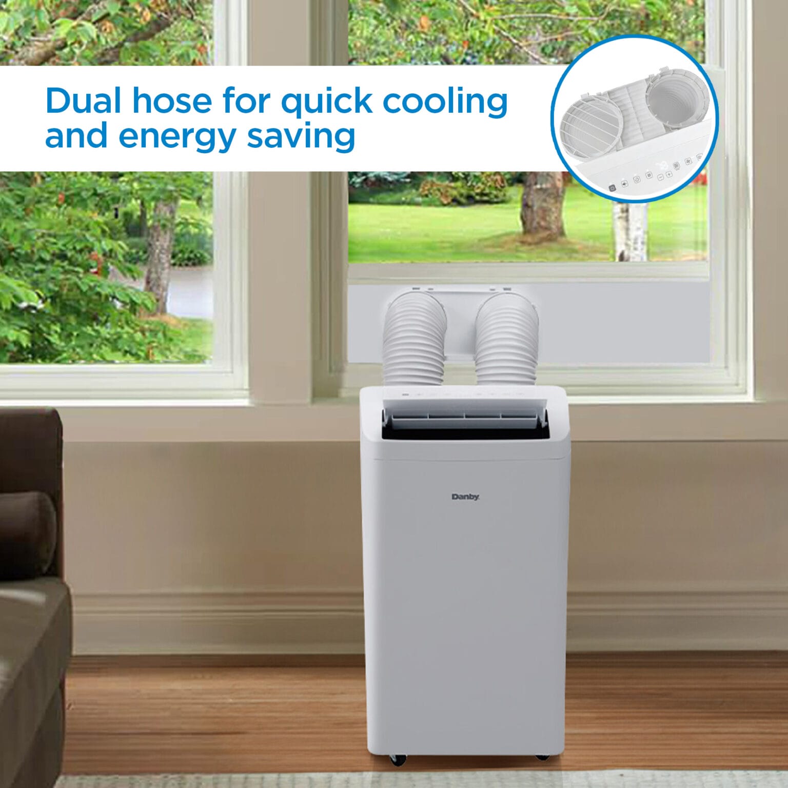 Danby 12,000 BTU SACC Portable AC with Dual hose, inverter & Wi-Fi ...