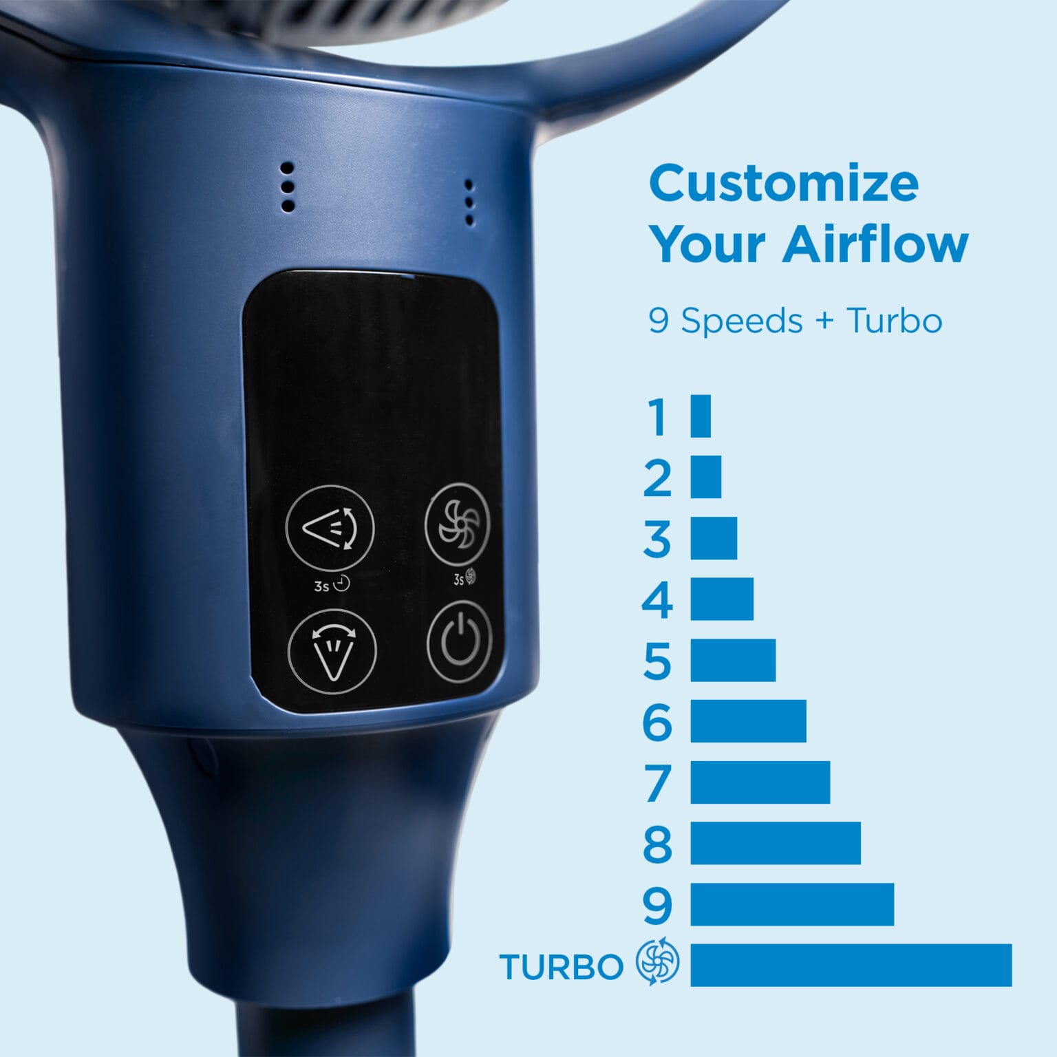 Danby 7 Inch 9-speed Ultra Quiet Air Circulator Fan with DC Motor in ...