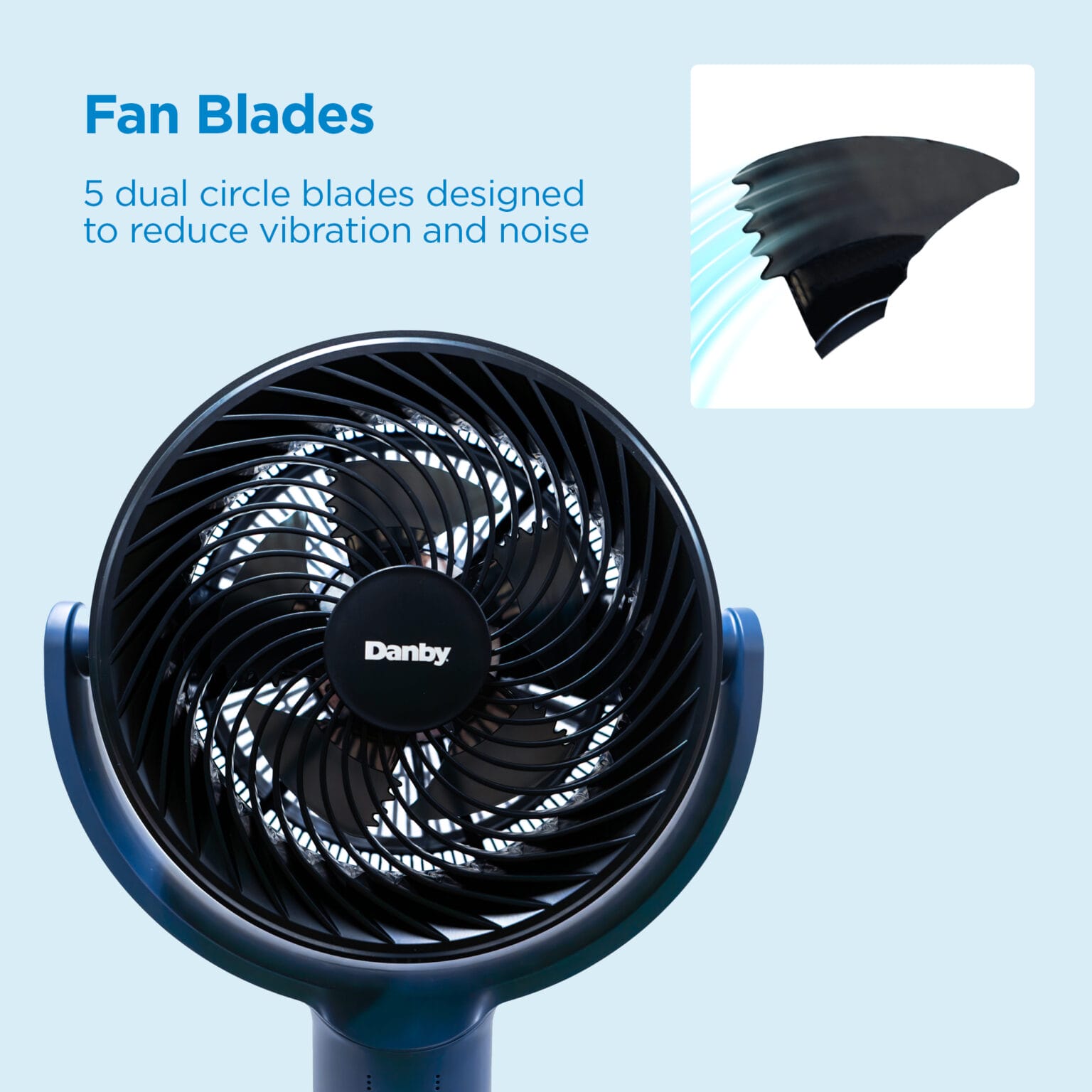 Danby 7 Inch 9-speed Ultra Quiet Air Circulator Fan with DC Motor in ...