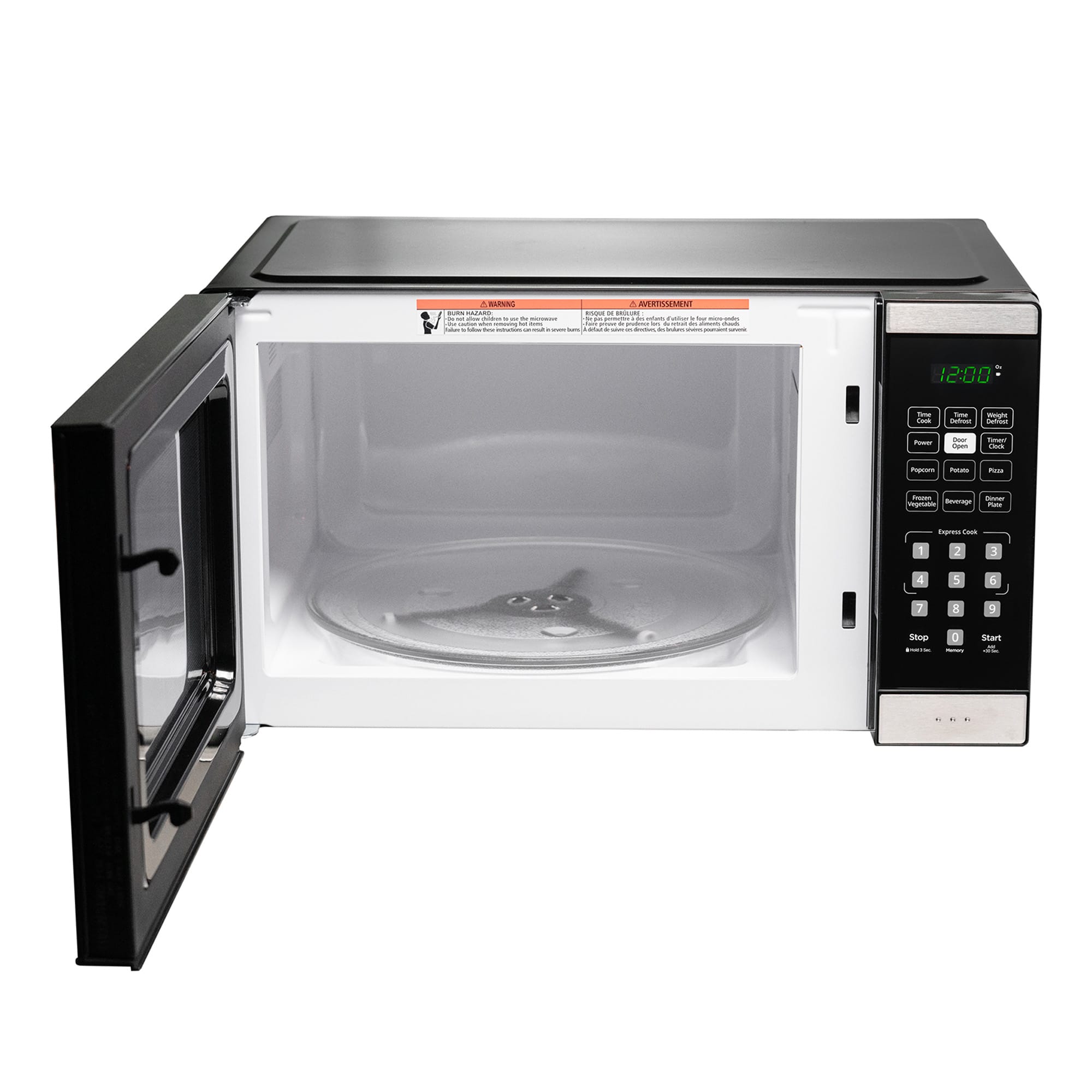 Danby 0.9 cu. ft. Countertop Microwave in Black and Stainless Steel ...