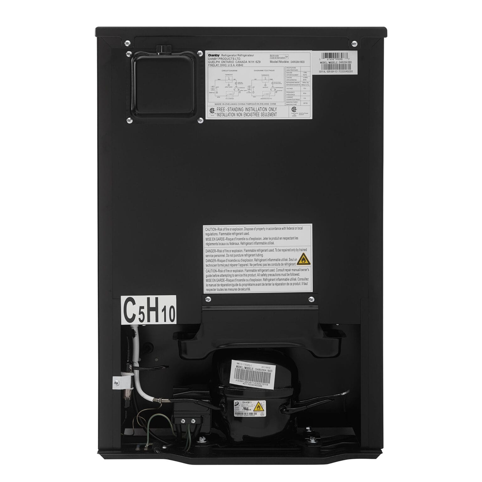 Danby 2.6 cu. ft. Compact Fridge in Black - DAR026A1BDD-6 | Danby USA